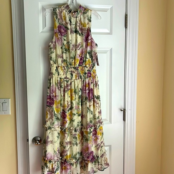 MSK | Dresses | Msk Womens Floral Chiffon Dress Nwt | Poshmark